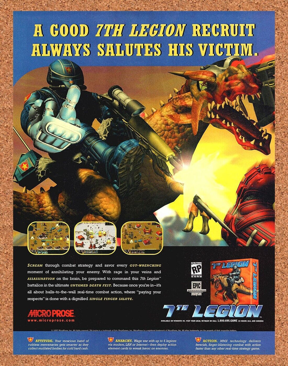 1999 7th Legion PC Original Microprose Ad | Bygone Pixels